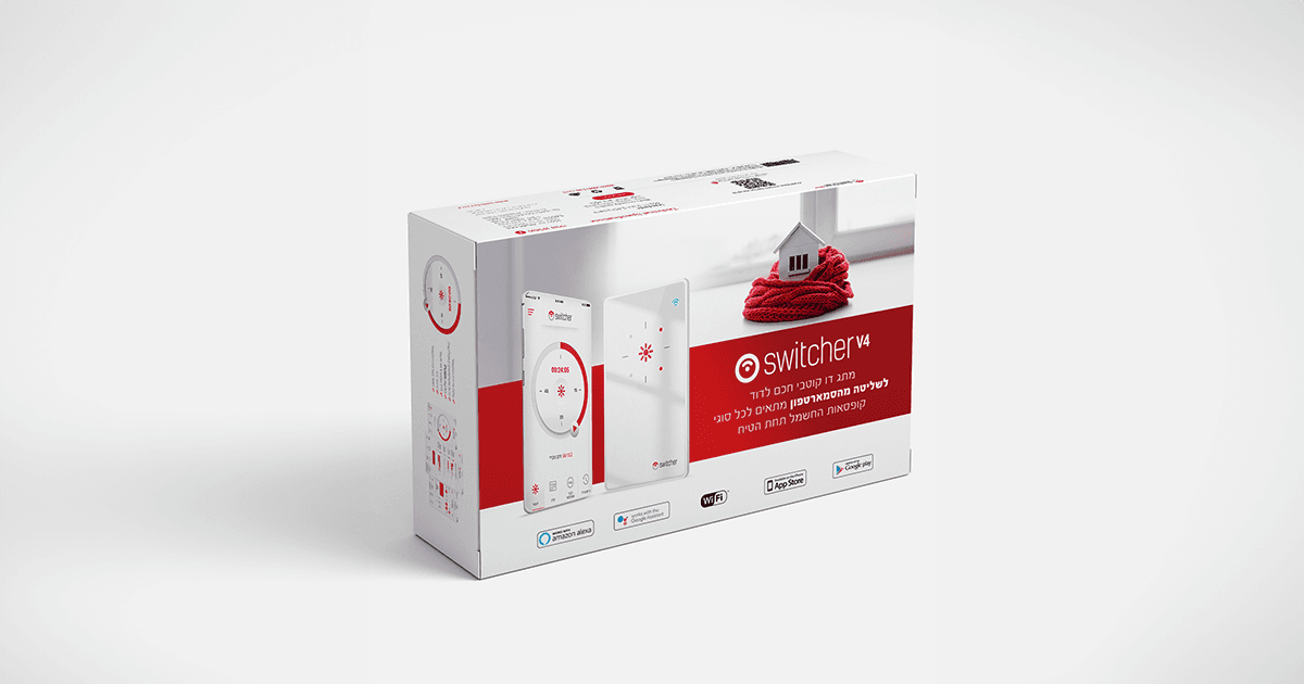 סוויצ'ר Long - מתג חכם לדוד לשליטה מהסמארטפון - Switcher | V4